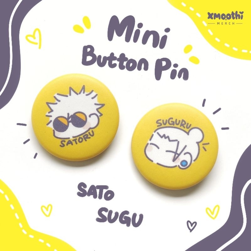 Sato SUGU MINI BUTTON PIN - JUJUTSU KAISEN GOJO GETO - SATOSUGU - ANIME ...