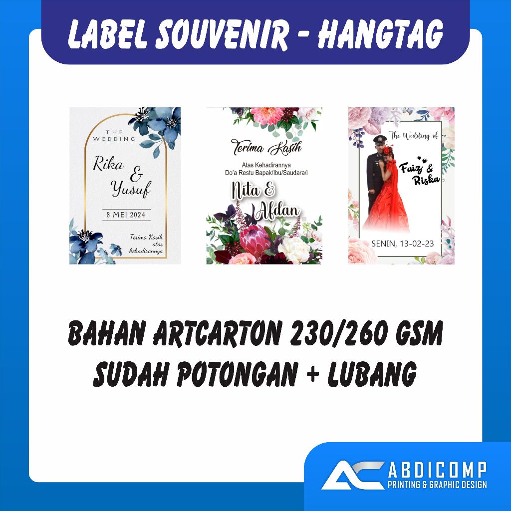 Souvenir Labels Wedding Souvenirs Marriage Reception Hangtag Hang Tags ...