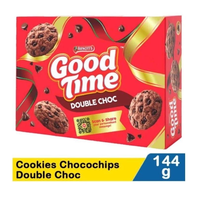 Good TIME Double Chocolate Biscuit Chocolate Cookies 144g | Shopee ...
