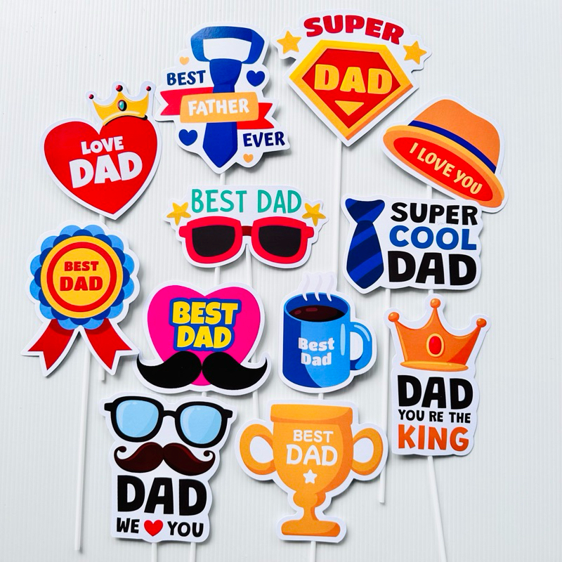 FATHER FATHER THEME FATHER BEST DAD PROPS PHOTOBOOTH | Shopee Singapore
