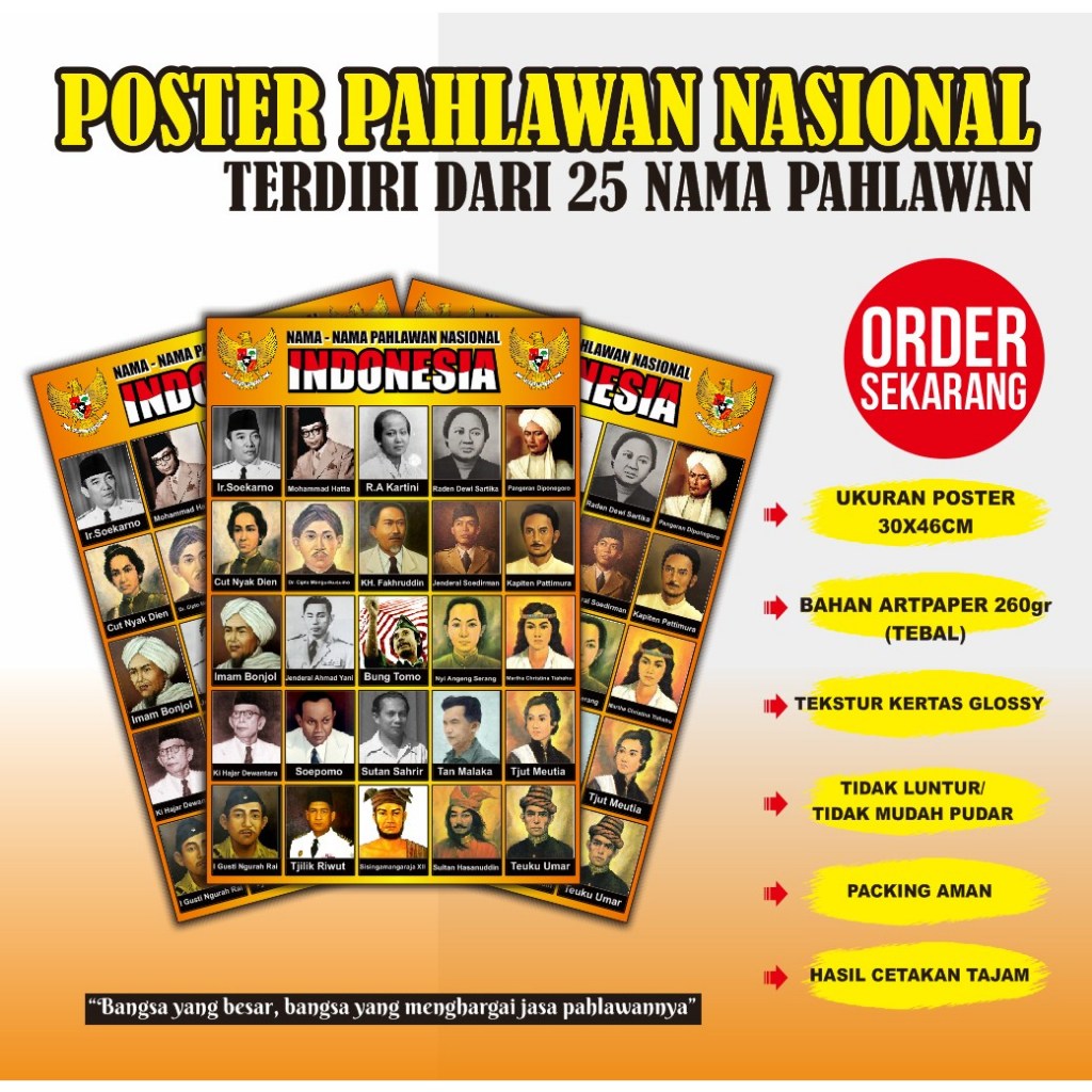 National hero name posters - children's educational posters - hero ...