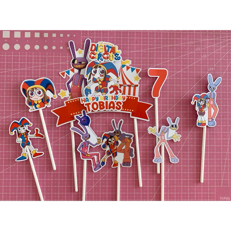 Cake Topper 3D Character The Digital Circus Birthday Cake Decoration ...