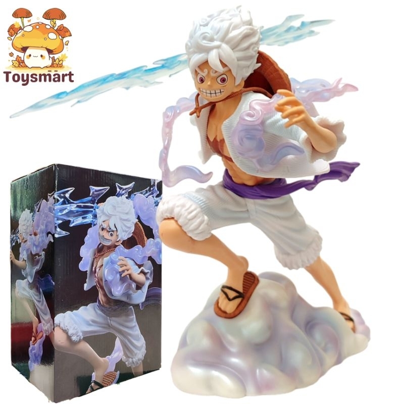 Action afigure One Piece Luffy Gear 5 Nika Luffy Stands On A Cloud ...