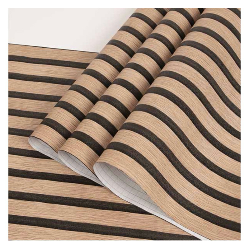 KAYU Brown WPC Wood Motif Wallpaper Sticker Wallsticker DIY | Shopee ...