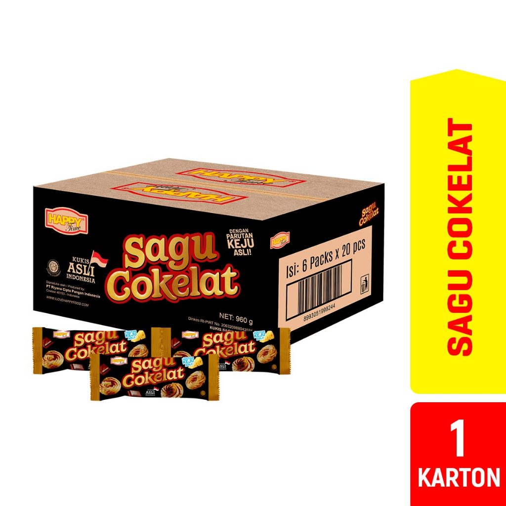 Happy Time Chocolate Sago Cookies (1 carton contains 6 packs) | Shopee ...