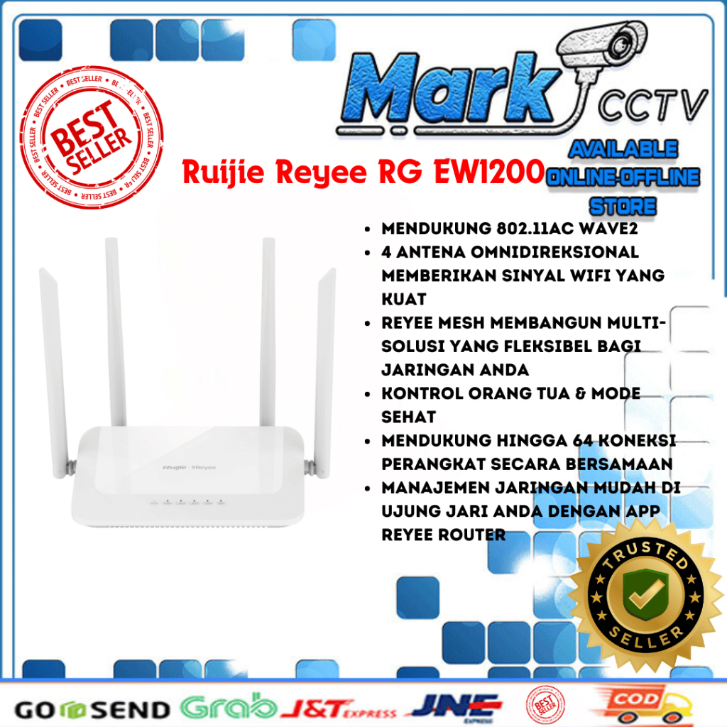Ruijie REYEE RG-EW1200 1200M DUAL-BAND WIRELESS ROUTER AC MU-MIMO 802 ...