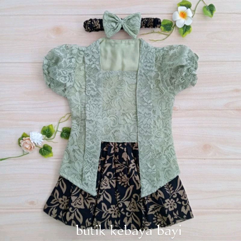 7 Month Baby Kebaya Suit Politikaru Encim Betawi Brukat Batik Sage ...