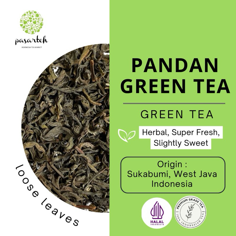 HIJAU [Pasarteh] Green Tea Scented with Pandan Leaf I Pandan Tea I ...