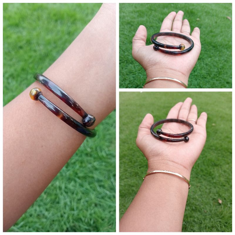 Round tip jade adult accessory bracelet 5mm wide -+5mm thick | Shopee ...
