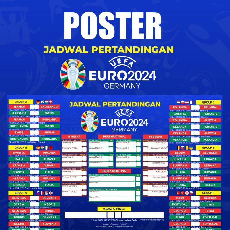 Euro 2024 Schedule POSTER | European Cup Schedule 2024 | Copa AMERICA ...