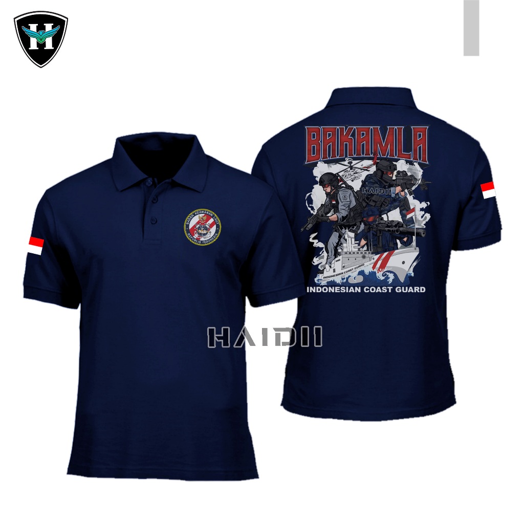 Bakamla Polo Shirt / Indonesian Coast Guard / Short Sleeve / Long ...
