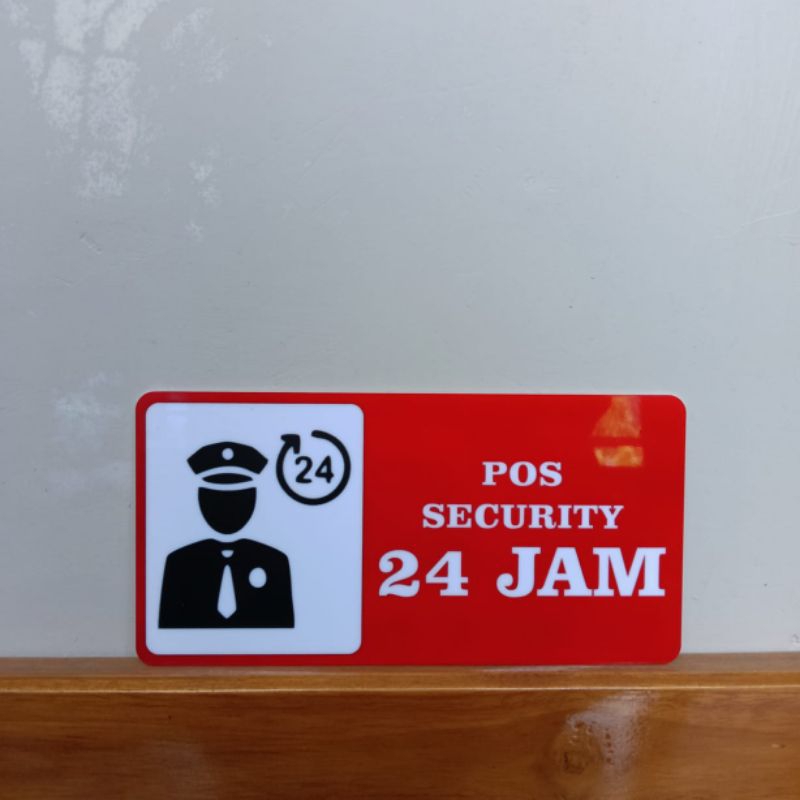 Signboard Security 24 Hours Acrylic | Sign board security | Shopee ...