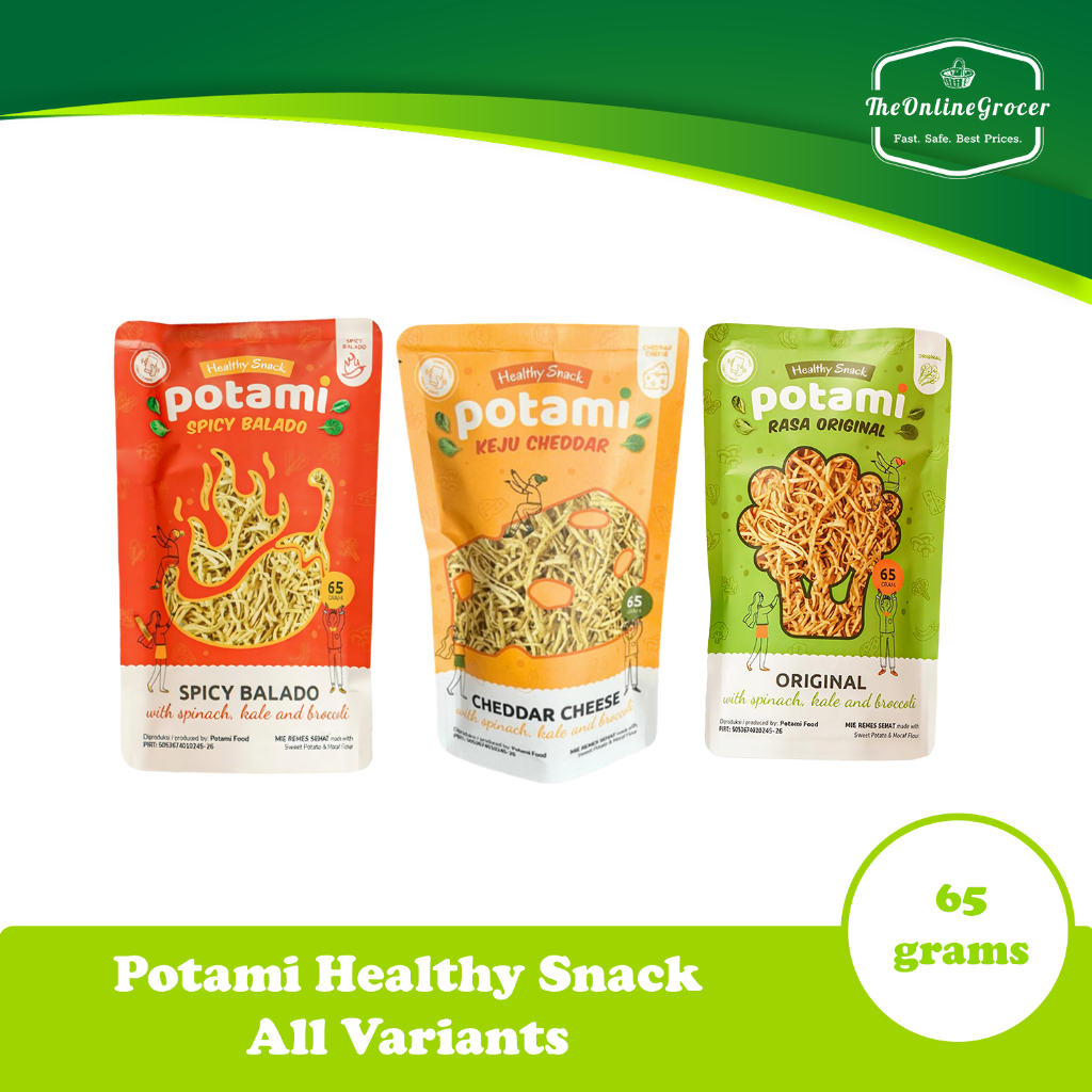 Potami Healthy Snack 65gr - Spinach Remes Noodles | Shopee Singapore