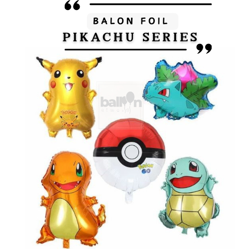 Foil Balloon Big Pikachu Series Pokemon/Balloon Foil Pikachu Pokeman ...