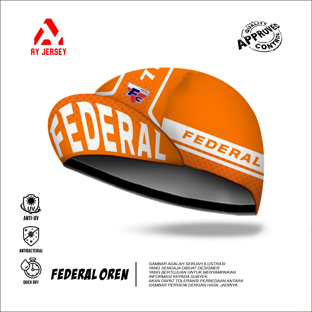 Federal CAP CYCLING (BIKE HAT) | Shopee Singapore