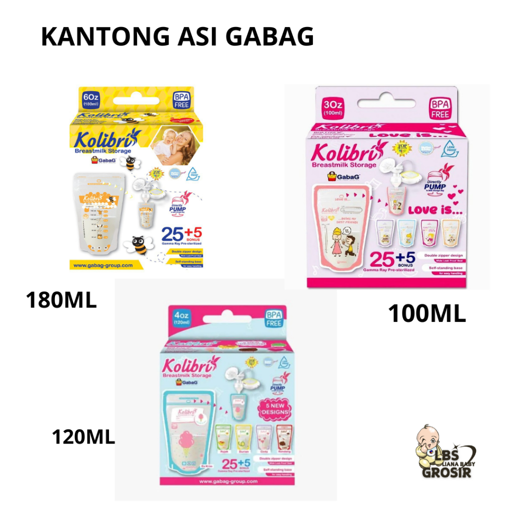 Gabag ASI BAG 100ML GABAG ASI BAG 120ML GABAG ASI BAG 180ML | Shopee ...