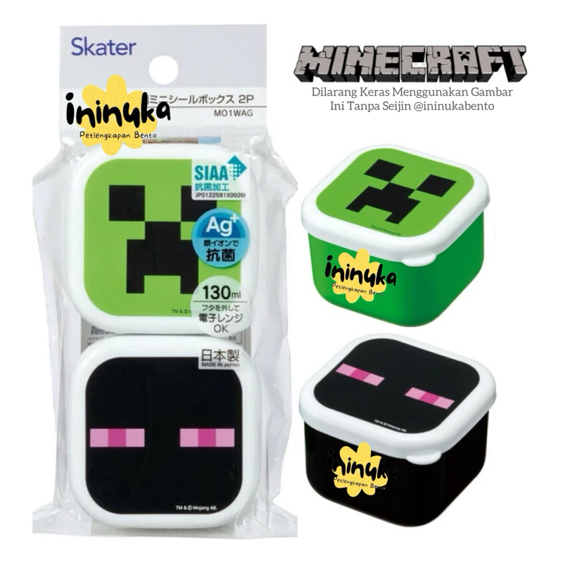 [Skater] Minecraft Mini Seal Container Fruit Box Snack Box | Shopee ...