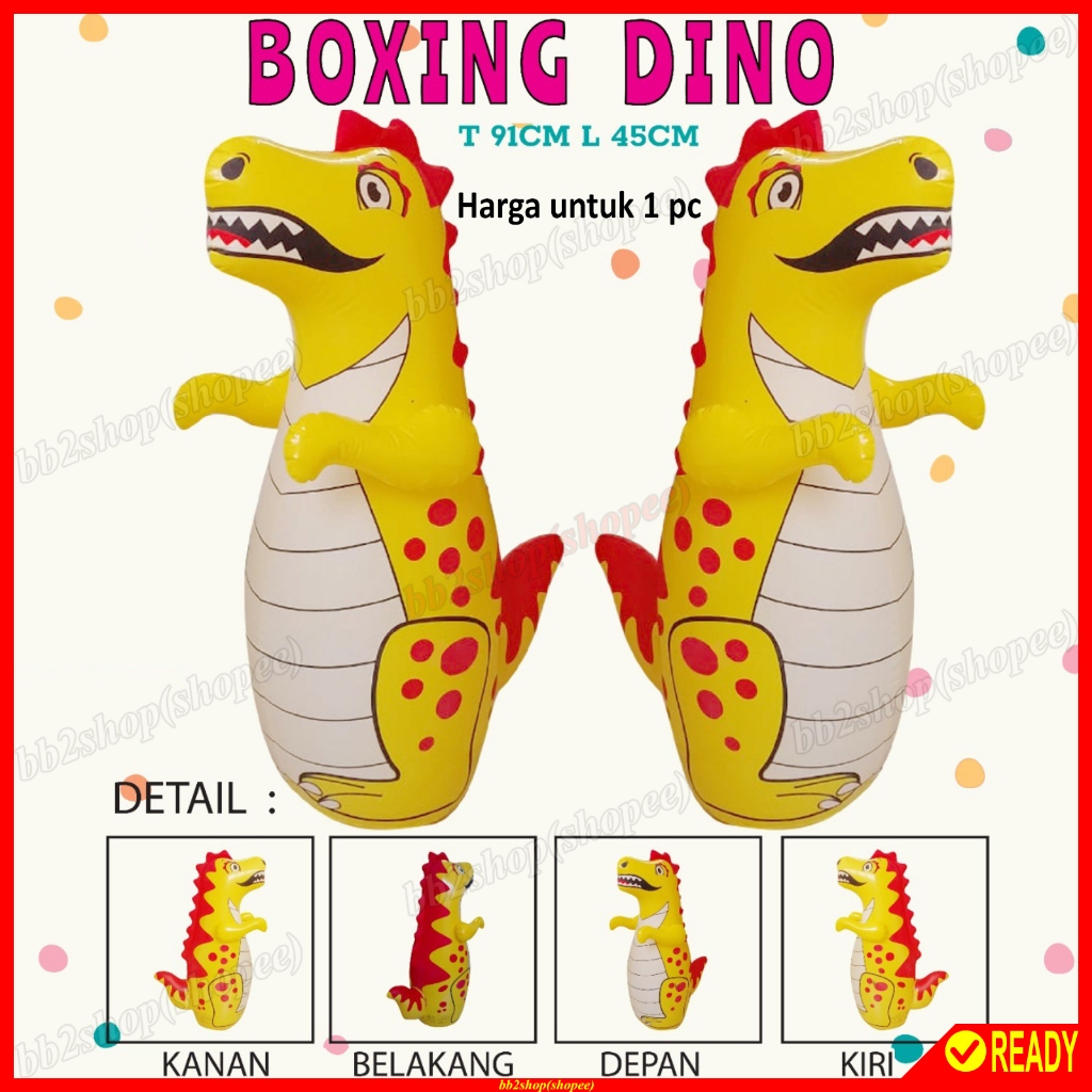 Boxing Dino Giraffe Boxing Balloon Doll Tiger Samsak Bop Bag Punching ...