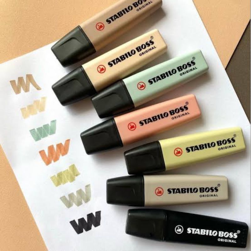 STABILO BOSS NATURE PASTEL NEON ORIGINAL HIGHLIGHTER COMPLETE COLORING ...