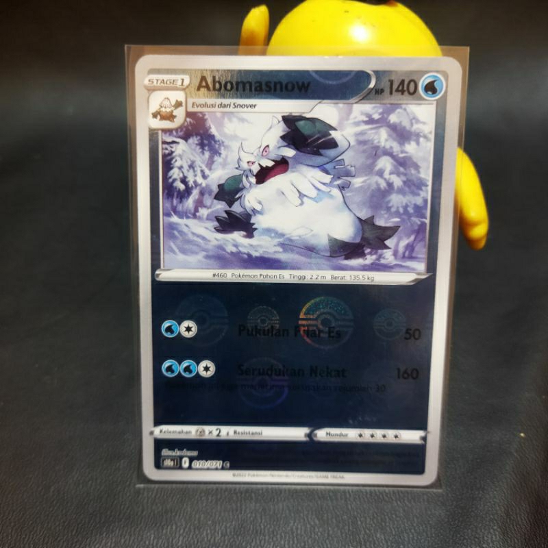 Pokemon TCG Indonesia Abomasnow holo foil s10a 010/071 C original | Shopee Singapore