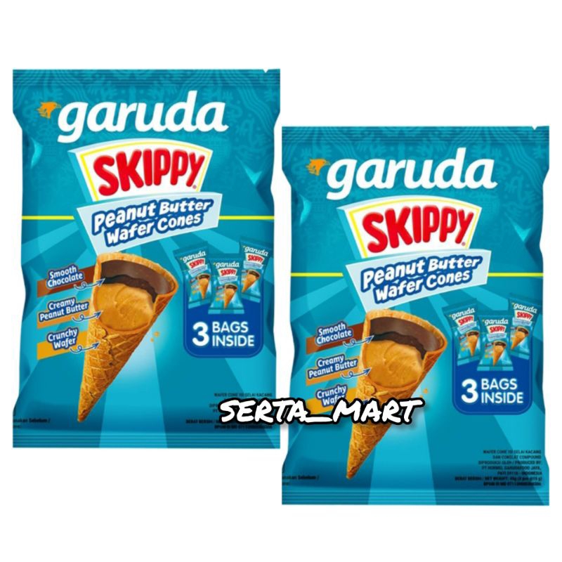 Garuda Skippy Wafer Cones Peanut Butter 44gr - Garuda Skippy Mini Ball ...