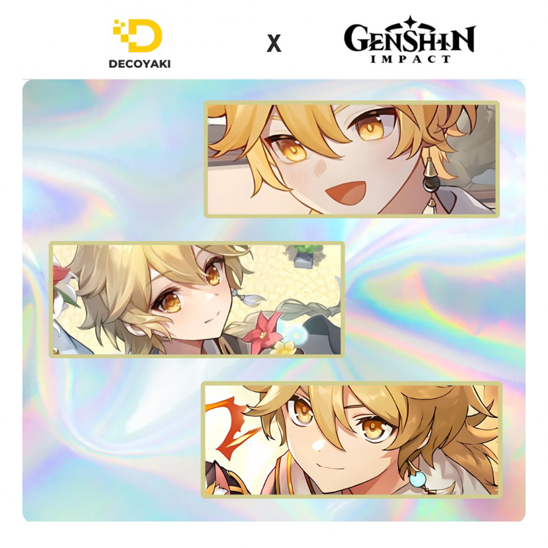 Genshin Impact Aether Hologram Slap Sticker, Genshin Impact Aether ...