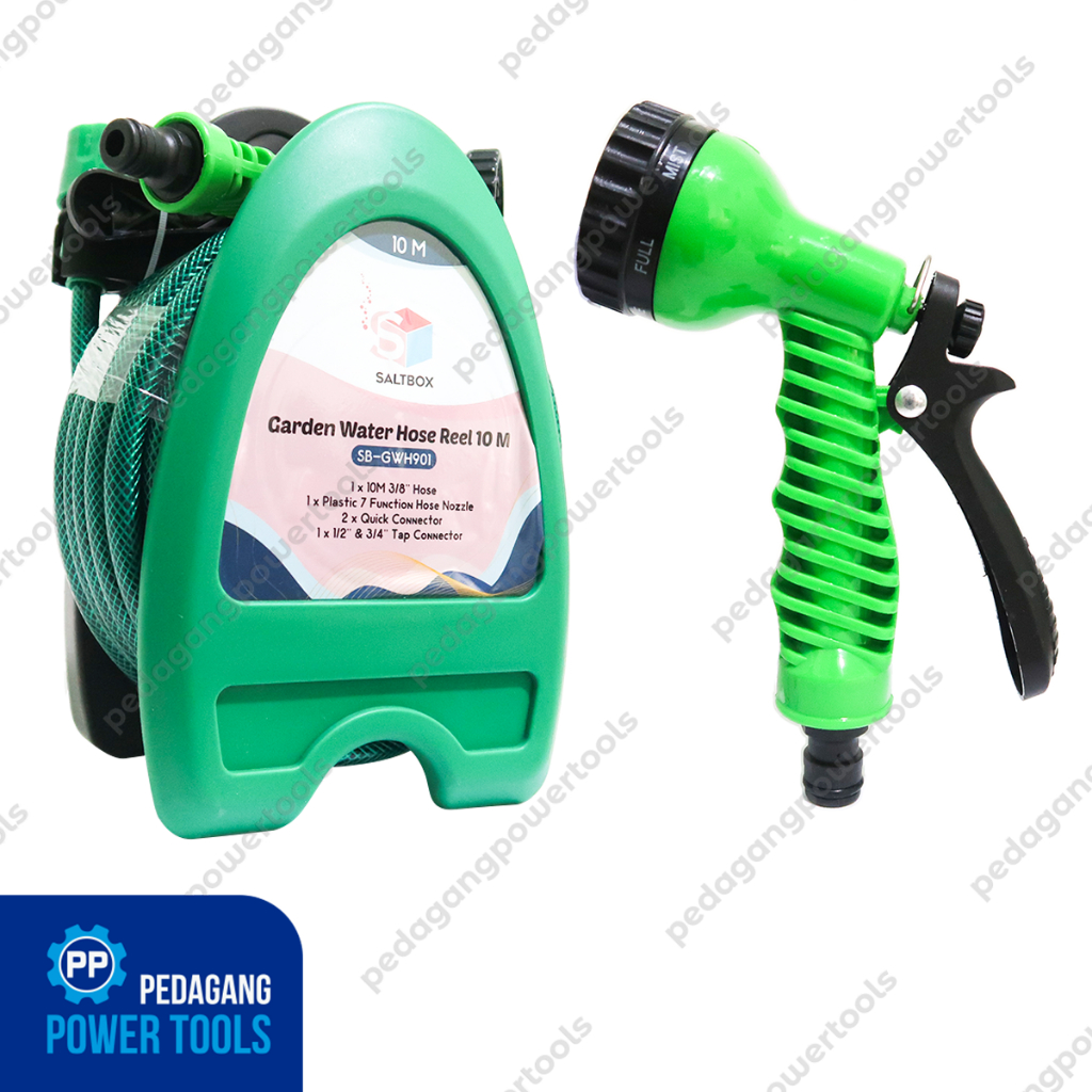 SALTBOX SB-GWH901 Portable 10 meter Garden Water Hose Reel Mini ...