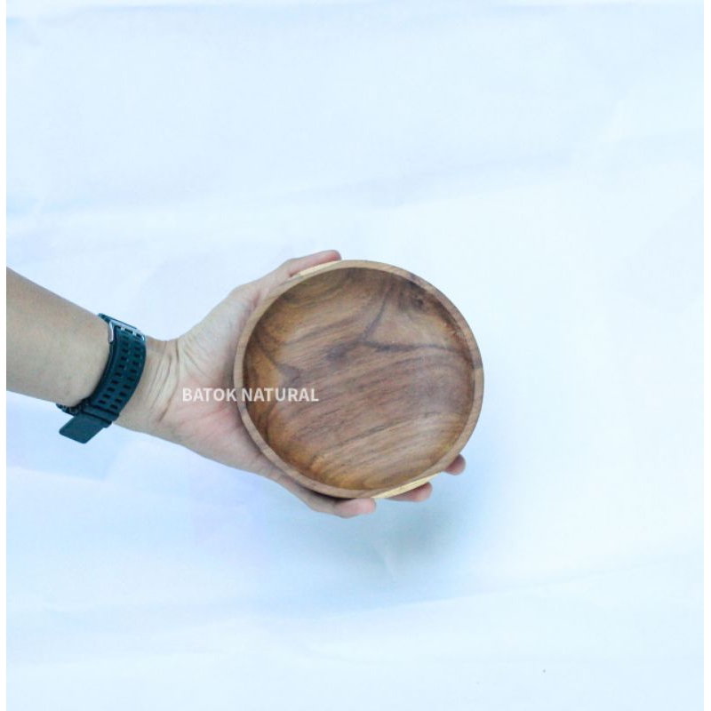 TEAK WOOD LIUK DINNER PLATE SIZE 15CM DIAMETER CRAFT WOOD | Shopee ...