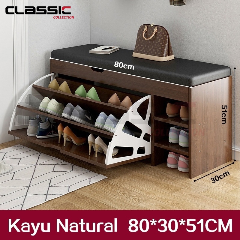 KAYU Minimalist Multifunction Shoe Cabinet/Shoe Cabinet With Sofa Seat ...