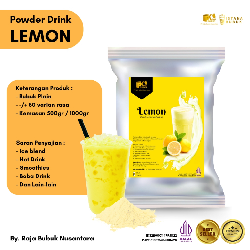 Lemon Drink Powder Lemon Flavored Drink Powder Lemon Powder Drink Lemon ...
