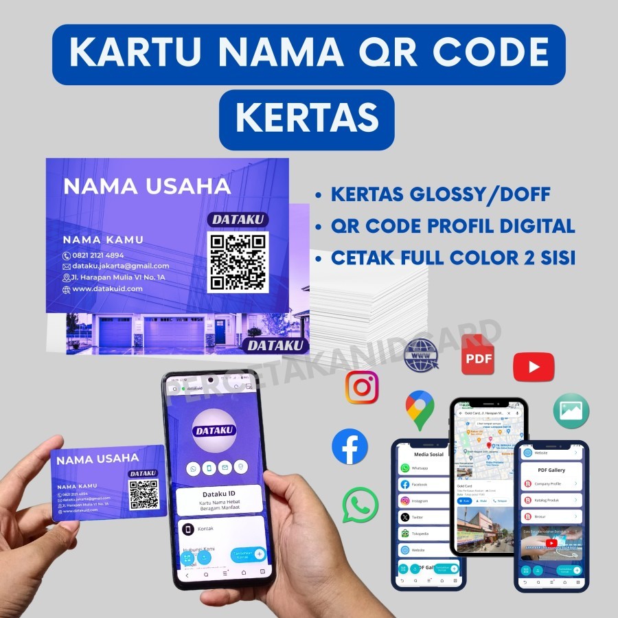 Paper QR Code Name Card/Digital Business Card | Shopee Singapore