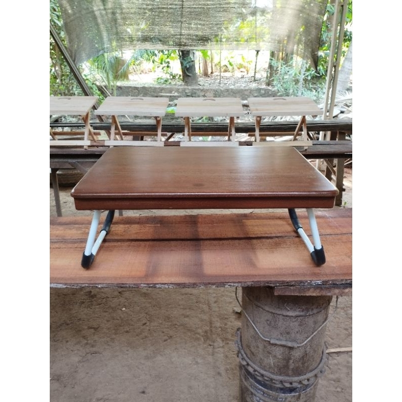 KAYU Wooden character table with iron legs, study table measuring ...