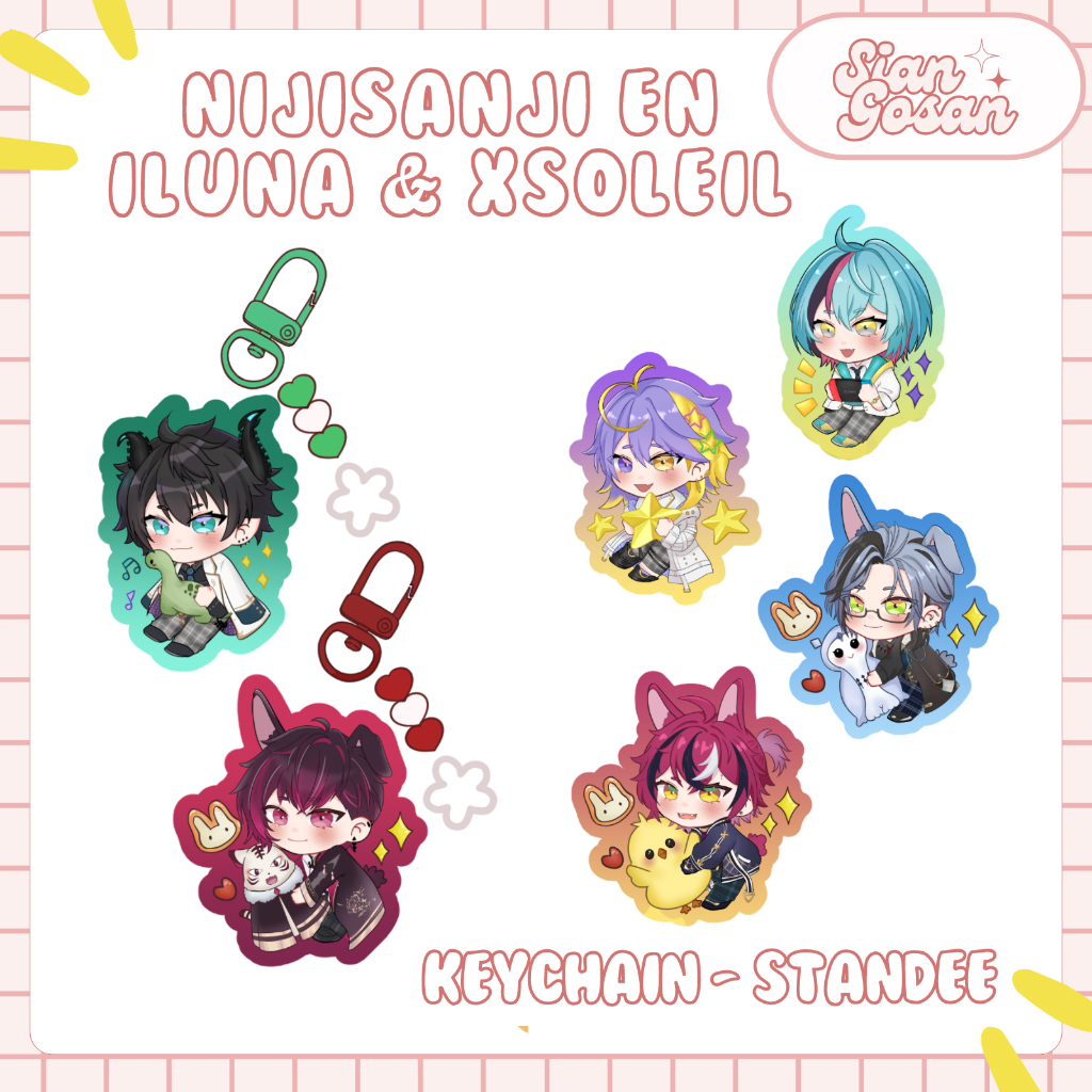Iluna XSOLEIL Nijisanjir EN Keychain Standee Vtuber Fanmerch | Shopee ...