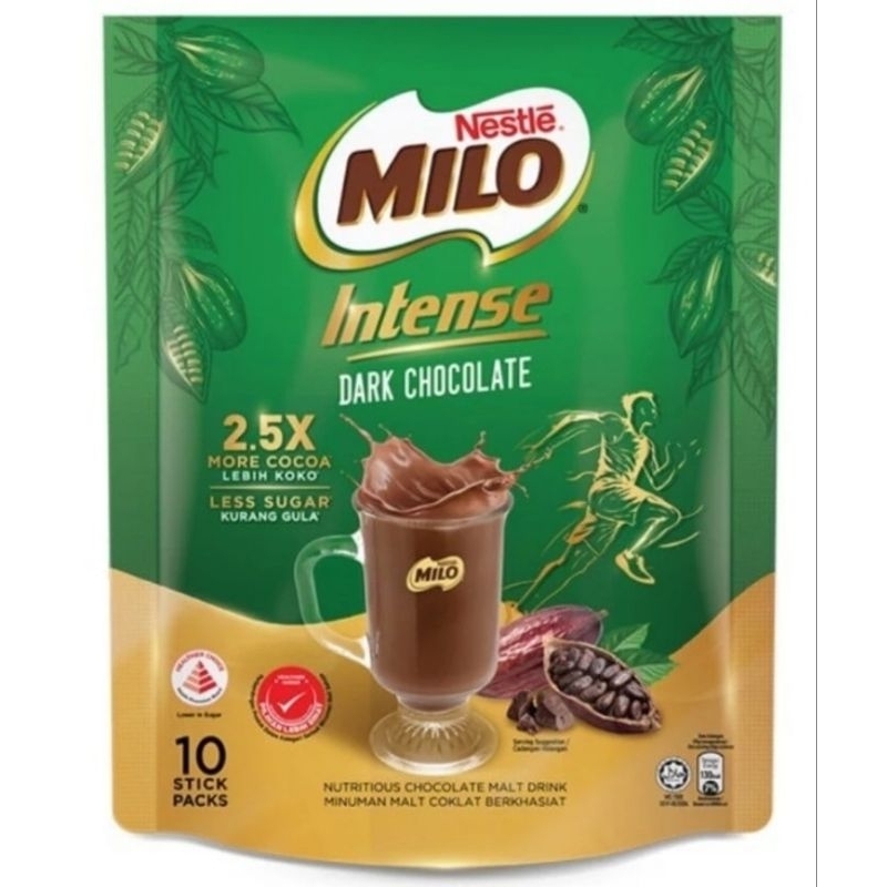 Milo INTENSE Less Sugar with 2.5x Dark Cocoa Original Nestle Malaysia ...