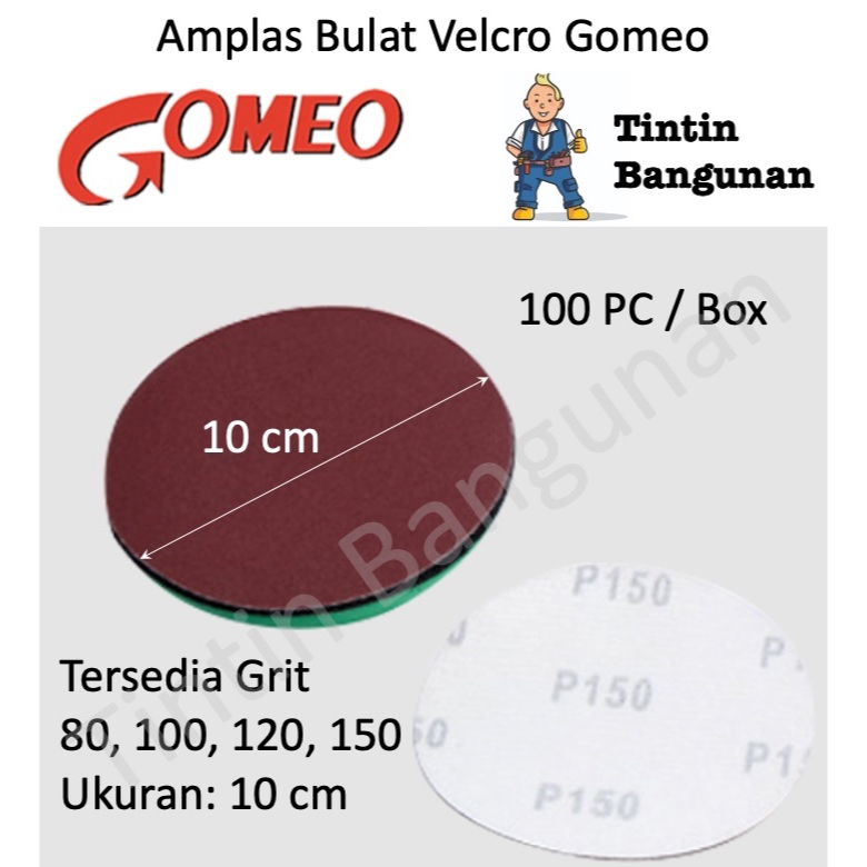 MESIN KAYU Gomeo Round Sandpaper Round Sandpaper Velcro Velcro Velkro ...