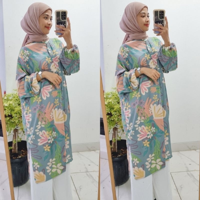 GG-Tunic Kanaya Motif Rayon Premium women's tunic | Shopee Singapore