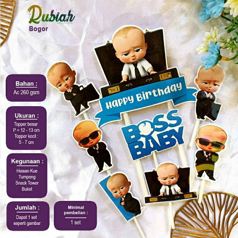 Cake Topper plus Baby Character 1 set cake Topper Birthday Tart Kids ...