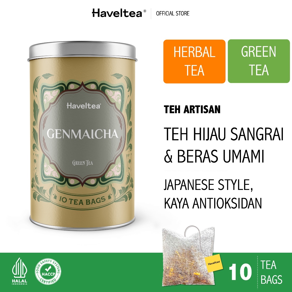 HIJAU Genmaicha | Big Tin | Haveltea | Japanese Rice Green Tea | Shopee ...