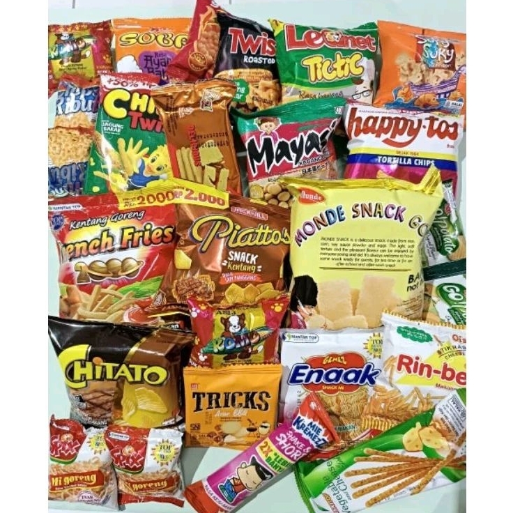 Various mixed snacks 1 package of snacks happytos tortilla chips savory ...