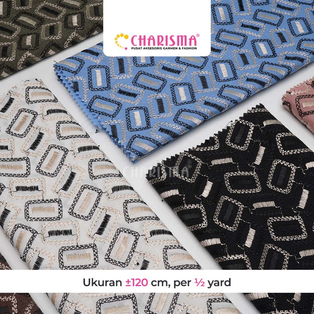 Charisma Allover Embroidered Fabric TA 6585 - Embroidered Fabric for ...