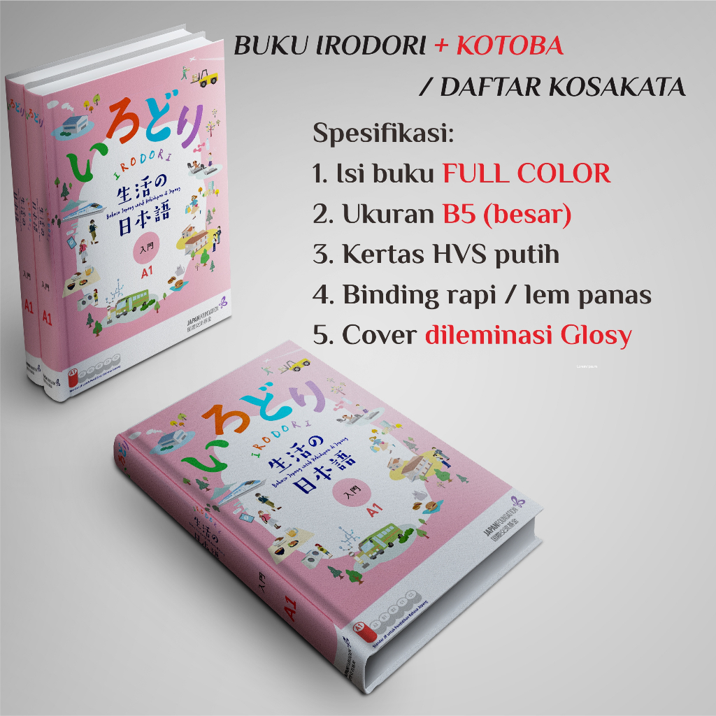 Irodori A1 A2 COLORED CONTENTS Japanese Language Book for Life in Japan large size B5 | Shopee ...