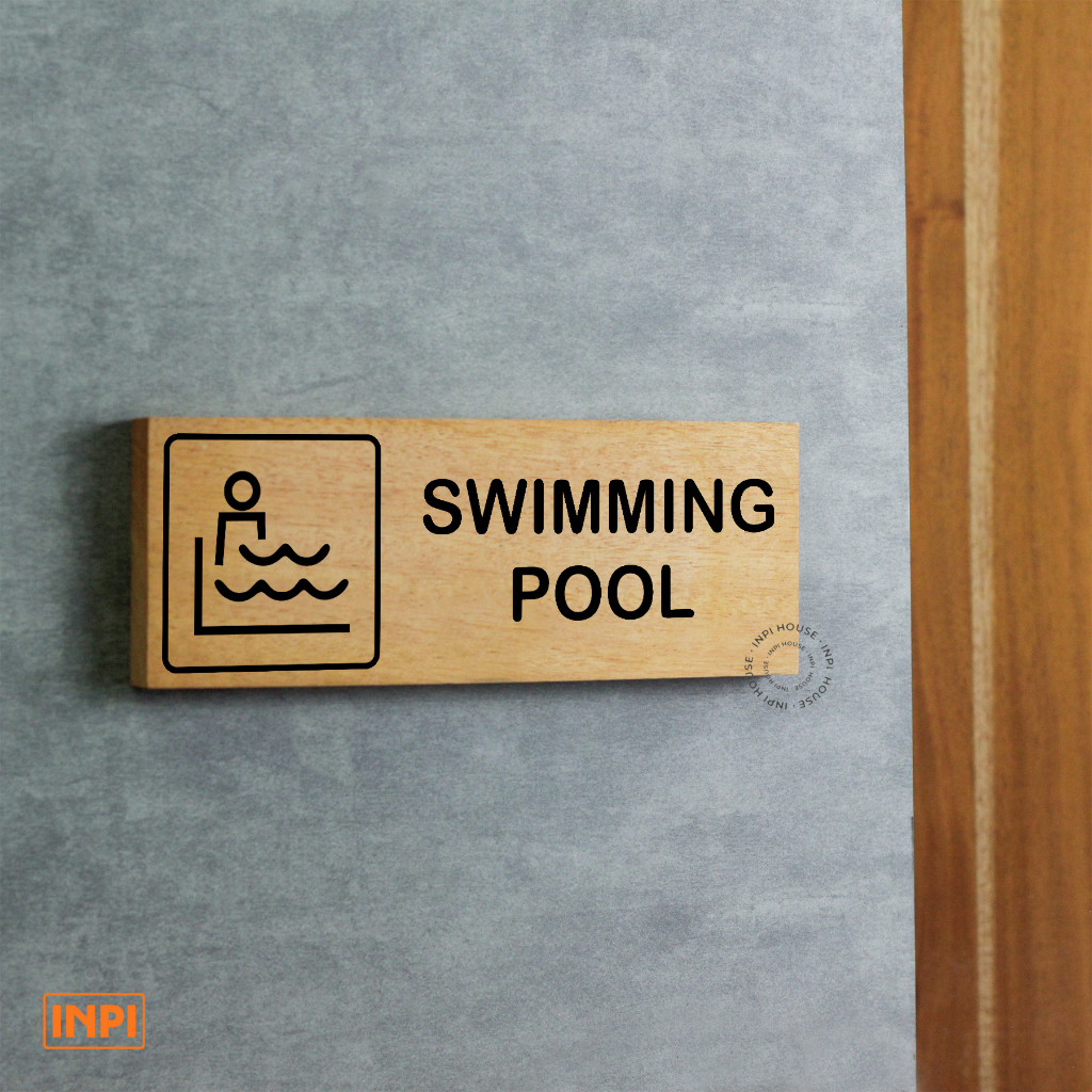 Swimming pool sign system - wall sign - swimming pool area sign ...