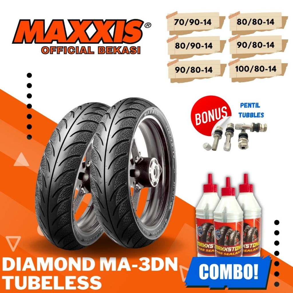 (FREE PENTIL + WRAPING) MAXXIS DIAMOND MA-3DN TUBELESS TIRE / (7090 ...