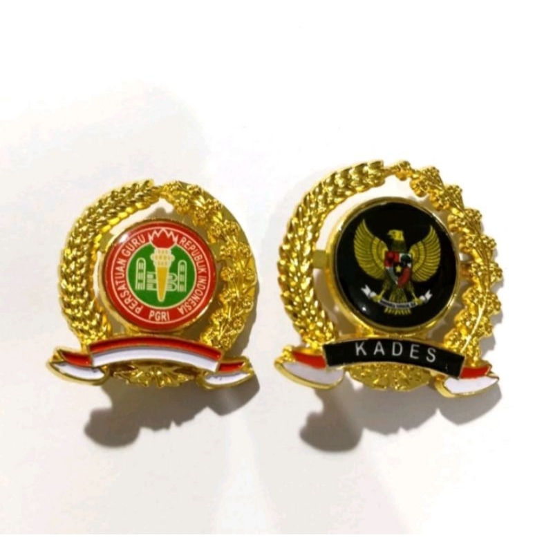 MERAH HITAM PUTIH Red and White Flag Cotton Rice Pin Plus PGRI / GARUDA ...