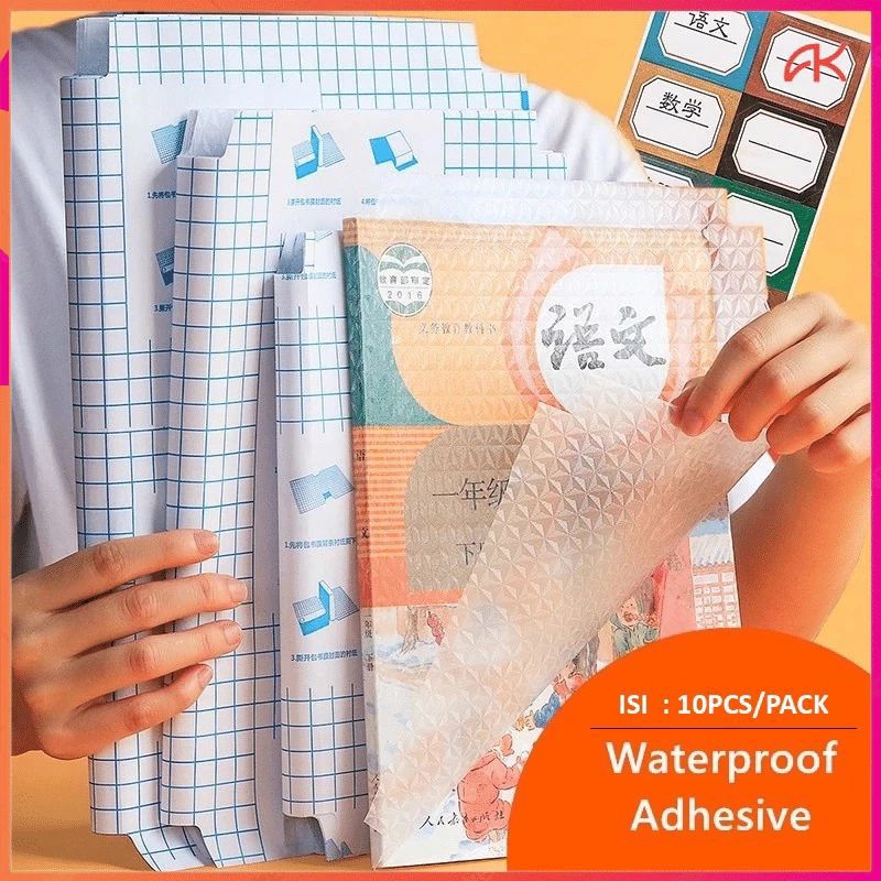 10 Sheet Book Cover Sticker / Sticker Book Cover /Self -Adhesive Book ...