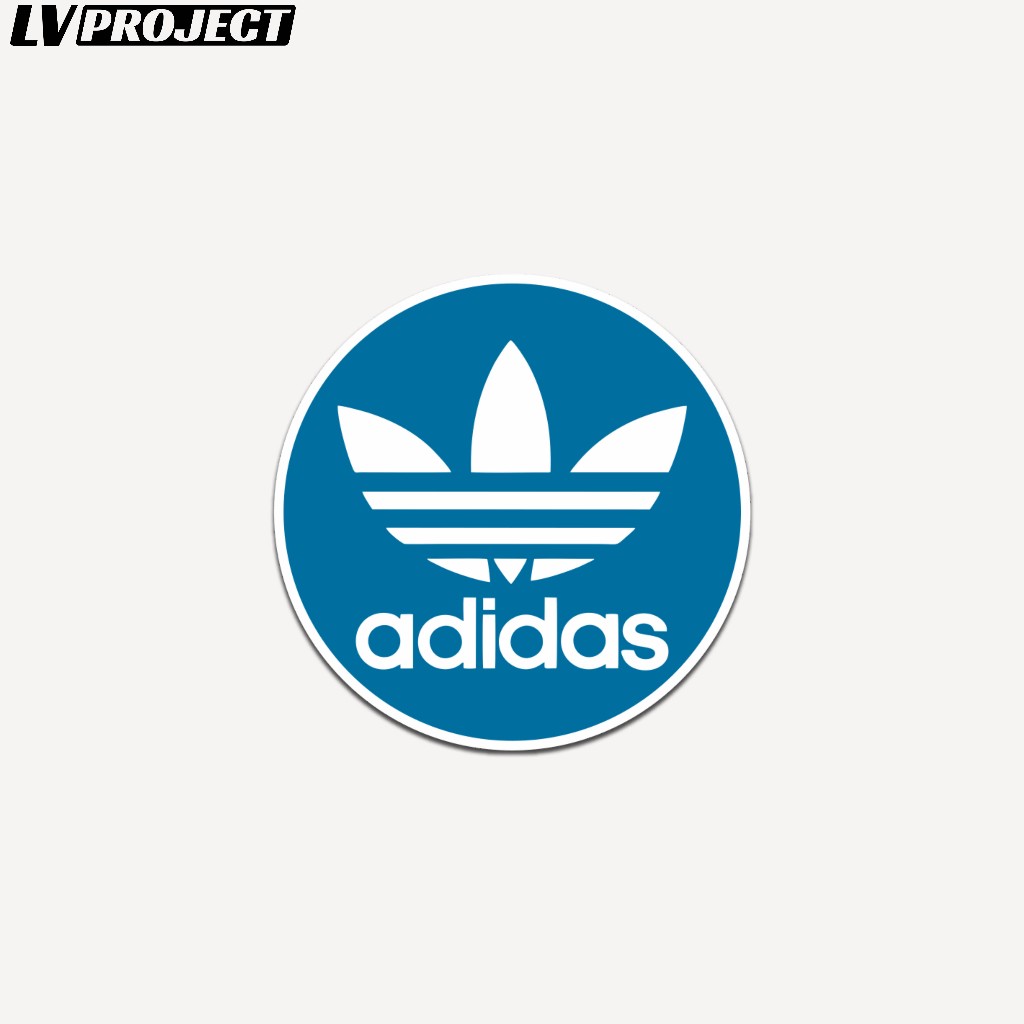Sticker Logo Brand Round Casual Sticker Adidas Vinyl Glossy Lamination ...