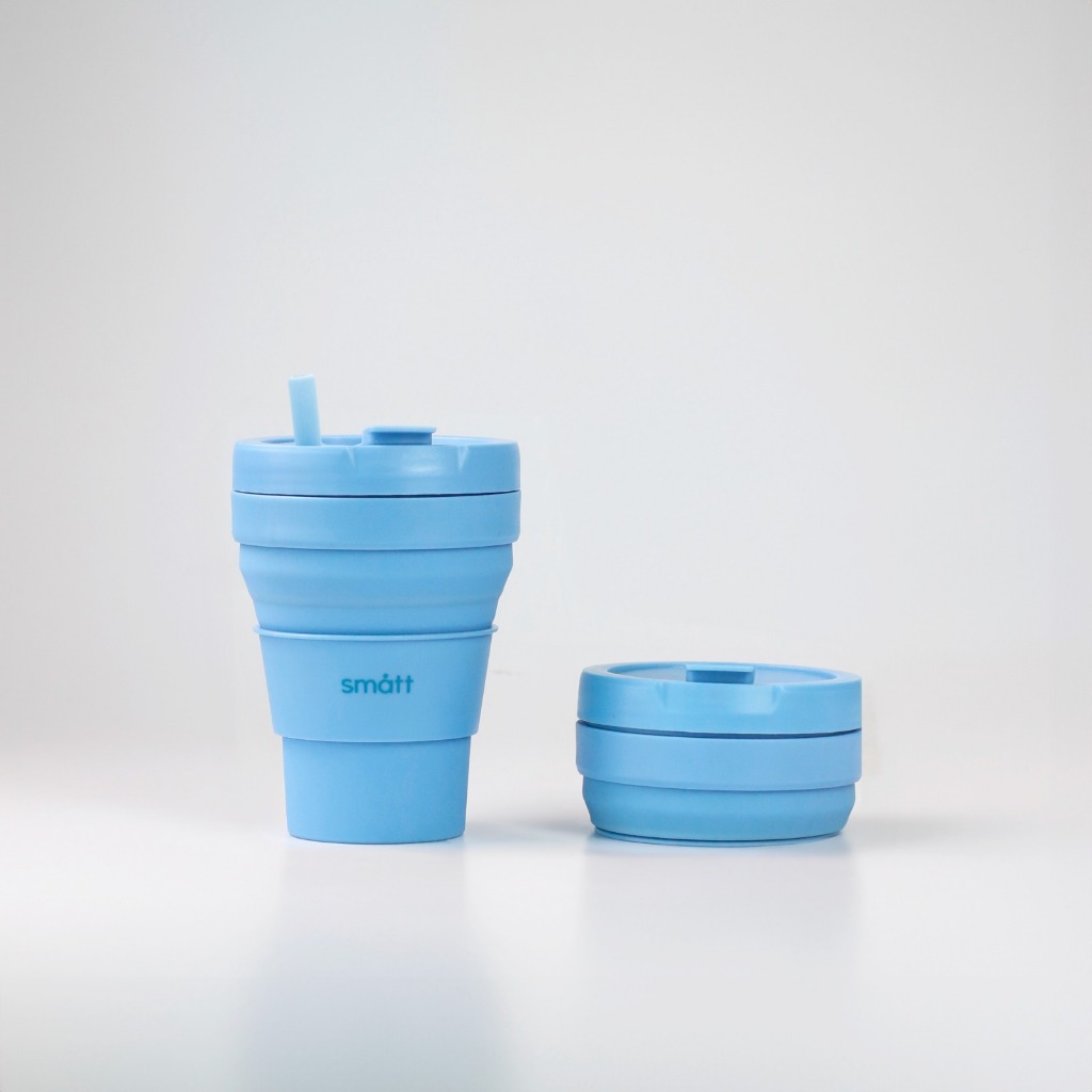Smatt Foldable Cup / Coffee Cup Silicone Folding Cup - Azure | Shopee ...