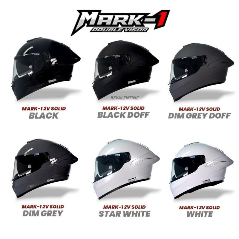 Nhk MARK 1 DOUBLE VISOR ALL VARIANTS SOLID DOUBLE VISOR ORIGINAL ...