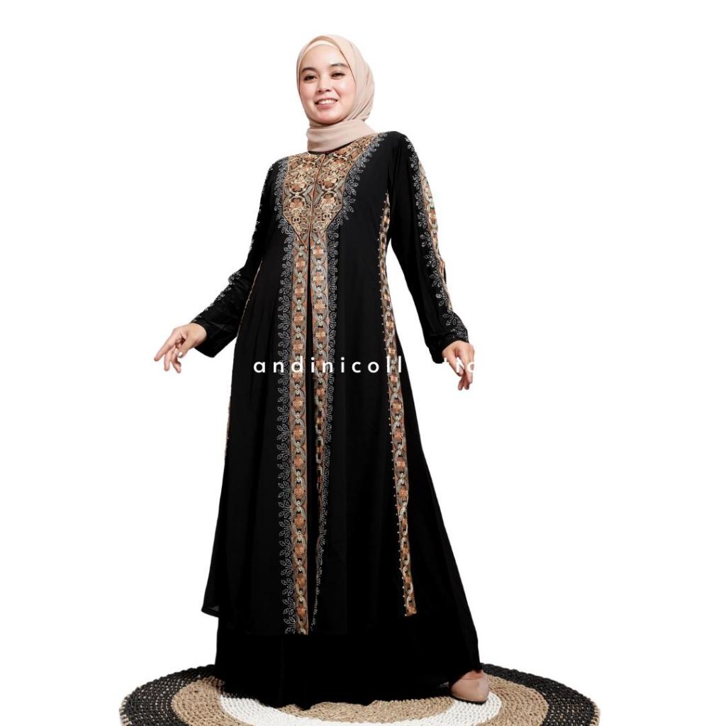 HITAM PUTIH Collection Abaya Turkey 123 Amarta Black White Adult Muslim ...