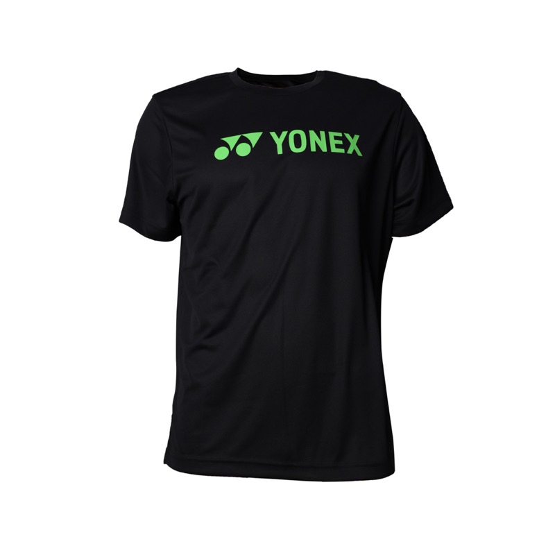 Yonex RM 2527 Badminton Jersey T-Shirt Easy Tee Jet Black Neon Green | Shopee Singapore